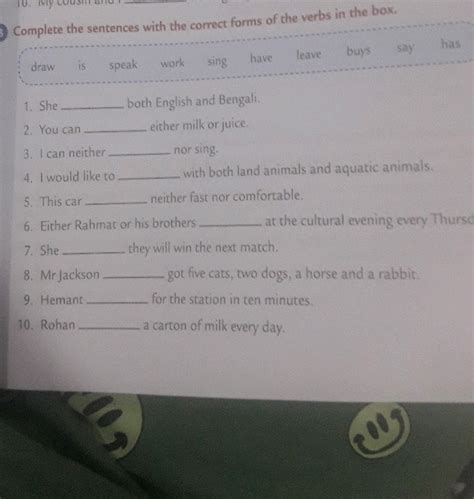 Complete The Sentences With The Correct Forms StudyX