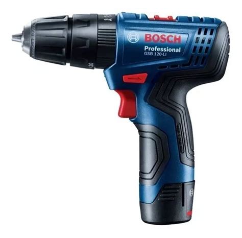 Furadeira martelete parafusadeira sem fio de 10mm Bosch GSB 120 LI SOLO caixa de papelão