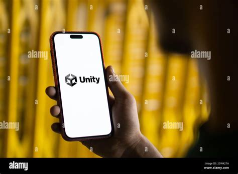 dhaka bangladesh 18 sep 2024 unity logo is displayed on smartphone