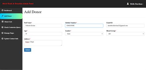 Github Darshan Blood Bank And Donor Management System An Online