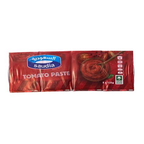 Saudia Tomato Paste 135g8pcs Rawabi Hypermarket