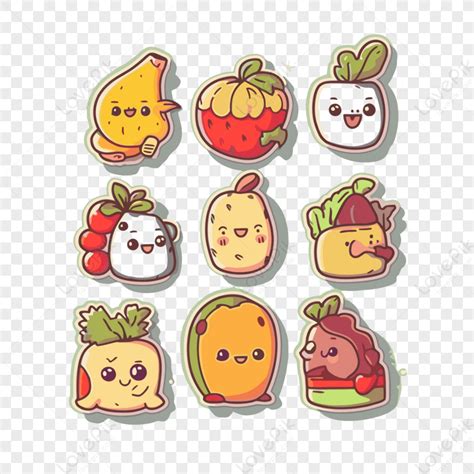 Cute Vegetables Clipart Kawaii Vegetables Png Food Clipart Clip Art