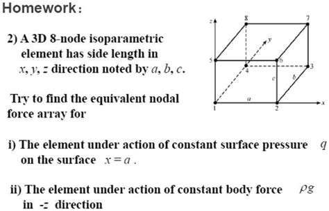 Solved Homework 2 A3d Node Isoparametric Element Has Side Length In
