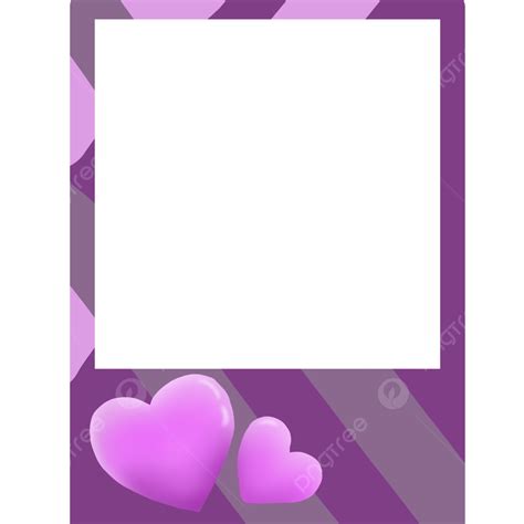 Polaroid Photo Frame With Heart Detail Photocall Frames Heart Png