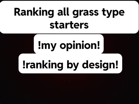 Ranking Grass Type Starters R Mandjtv