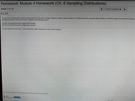 Solved Homework Module 4 Homework Ch 8 Sampling