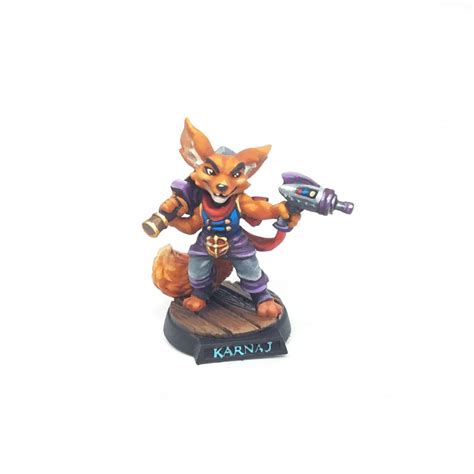 3d Printable Fox Kin Rogue Fighter Karnaj The Kitsune Fennik Foxfolk Pirate Vulpera