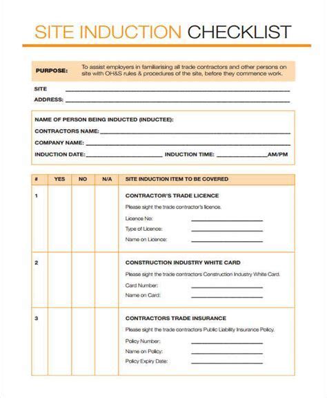 Construction Site Induction Form Template Uk At Templatecom Templates