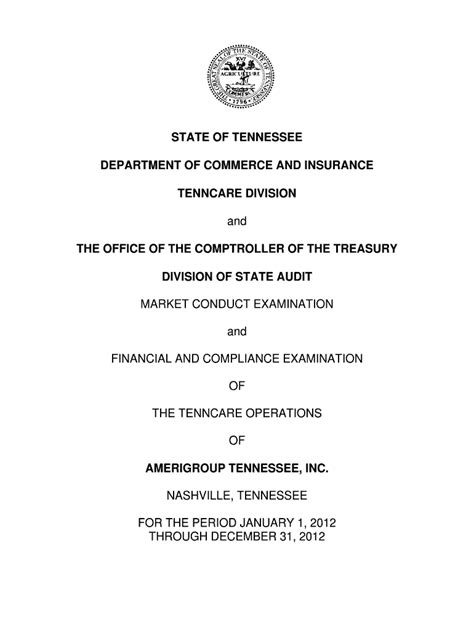 Fillable Online Tn TENNCARE DIVISION Fax Email Print PdfFiller