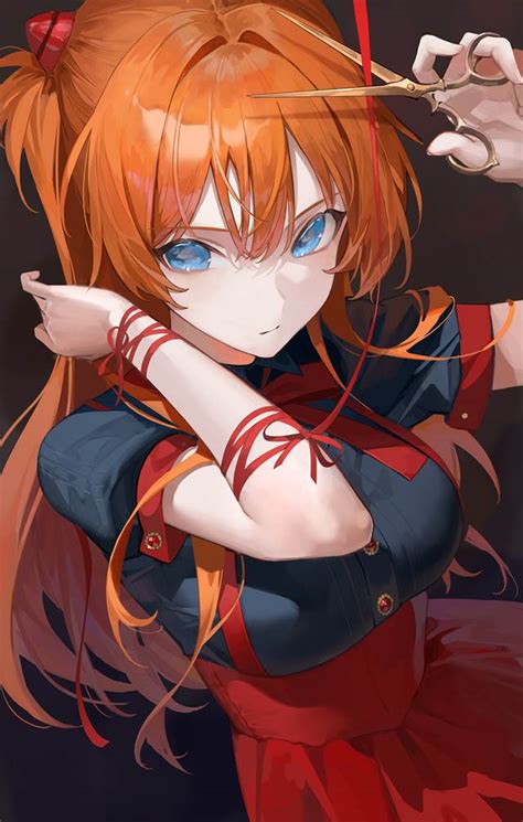 Asuka Langleyred Hair新世纪福音战士式波·明日香·兰格雷 Sikiillustration Pixivdaily
