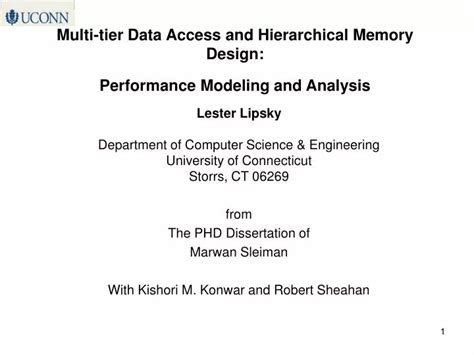 Ppt Multi Tier Data Access And Hierarchical Memory Design Performance Modeling And Analysis