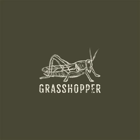 Grasshopper Vintage Logo Design Template 17582085 Vector Art At Vecteezy
