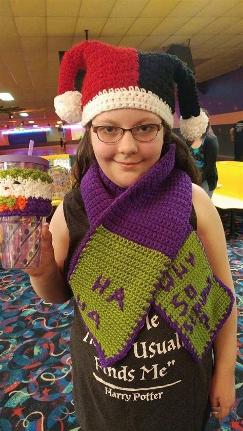 Crochet Harley Quinn Hat