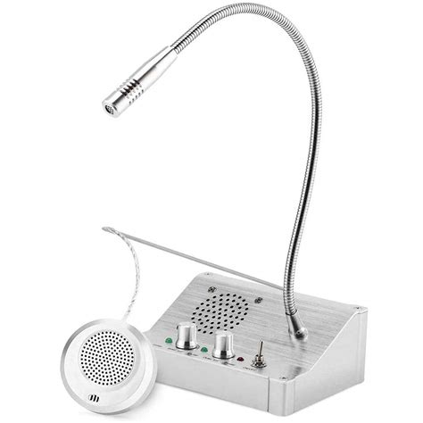 Buy Window Intercom Speaker System Glass Microphone Counter Two Way Communication Intercom With