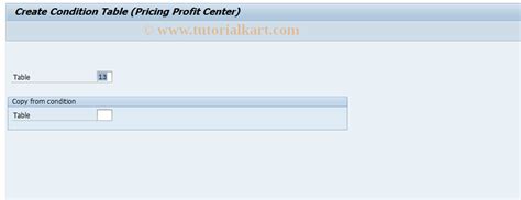 Kea Sap Tcode Create Condition Table Price Profit Ctr Transaction