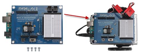 Boe Bot To Shield Bot Retrofit Kit For Arduino Uno