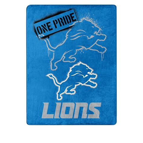 Officially Licensed Nfl 80 X 60 Raschel Throw Lions 20525814 Hsn