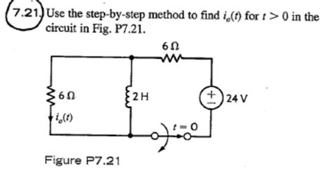 Solved Use The Step By Step Method To Find I T For T In Chegg