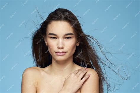 Premium Photo Portrait Of A Young Beautiful Woman Isolated