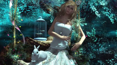 Blonde Girl With A Bunny Wallpaper Other Wallpaper Better