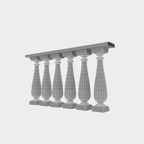 Classical Railing 3d Model By Nvere