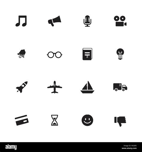 [eps10] black simple flat icon set 5 for web design user interface ui