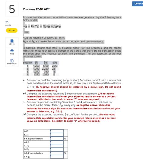 solved problem 12 10 ﻿aptassume that the returns on