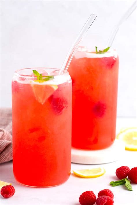 Raspberry Lemonade Recipe Just 2 Ingredients Borrowed Bites