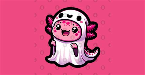 Axolotl In A Ghost Costume Axolotl T Shirt Teepublic