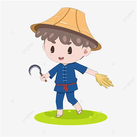รูปเด็กชายชาวนาไทย Png การ์ตูน เด็กชาย ชาวนาภาพ Png และ Psd สำหรับ