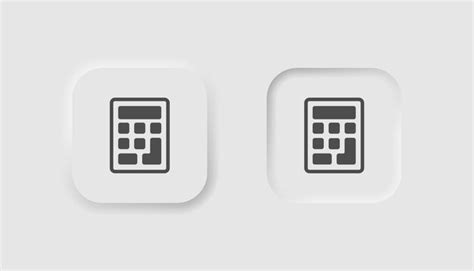 Neumorphism 스타일의 계산기 아이콘 비즈니스 화이트 Ui Ux 계산 기호 수학 회계 경제학 플러스 마이너스