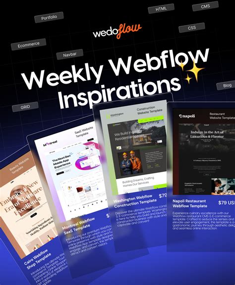 Weekly Webflow Template Inspirations 1