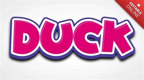 Duck Text Effect Generator