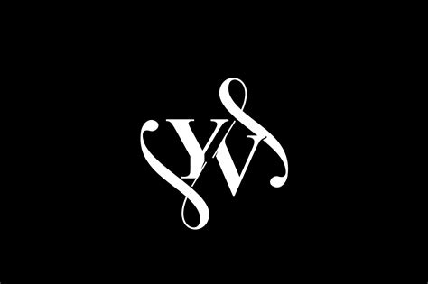 YV Monogram Logo Design V6 Illustration Par Greenlines Studios