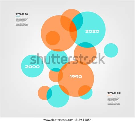 Bubble Chart With Elements Venn Diagram Infographics For Three Circle Design Vector And