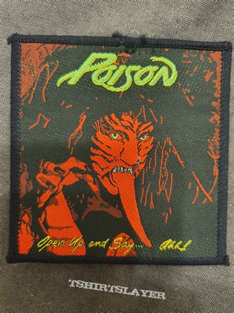Poison Open Up And Say Ahh Patch With Silver Stitching