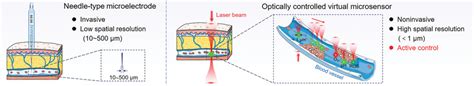 an optically controlled virtual microsensor for biomarker detection in