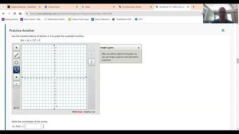 Graphing Parabolas In Webassign Youtube