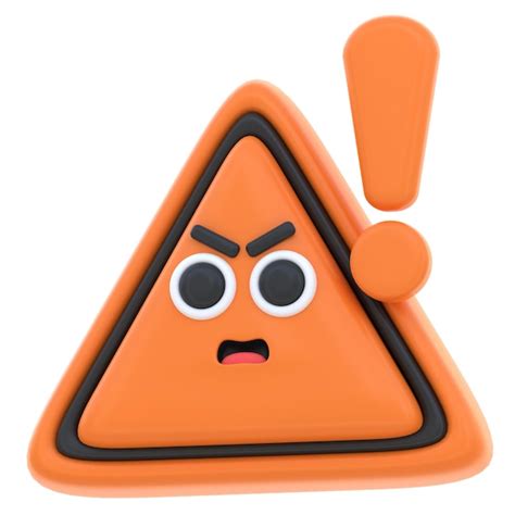 Premium Photo 3d Icon Warning Sign 3d Illustration 3d Element 3d Rendering Graphic Elements