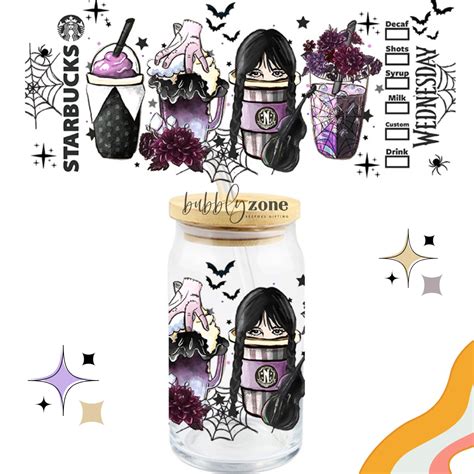 Wednesday Starbuck Halloween Uv Dtf Wrap Bubbly Zone