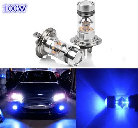 PCS LMS H W Cree SMD Chips LED K Blue Projector Fog Driving Lights Daytime