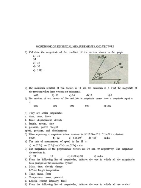 Vector Exercise Book1 Pdf Euclidean Vector Force