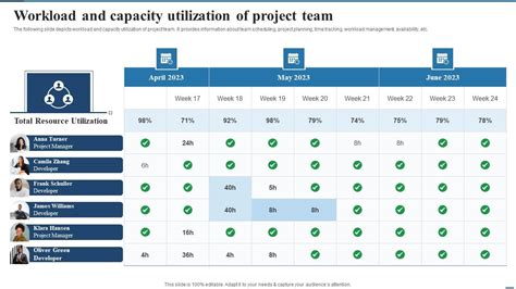 workload and capacity utilization of project team deploying cloud project management