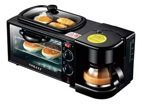 Máquina Desayuno En Sokany Cafetera Mini Horno Parrilla Cuotas sin interés
