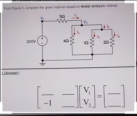 Solved From Figure 1 Complete The Given Matrices Based On