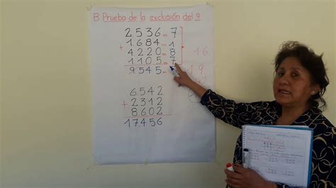 Prueba De La Suma Exclusión Del Nueve Prueba Escuela