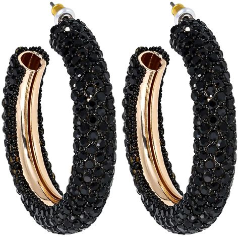 Creolen Black Glitter Online Bei BIJOU BRIGITTE