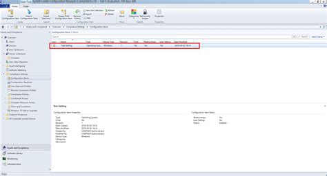 Sccm Assets And Compliance Compliance Settings Configuration Item