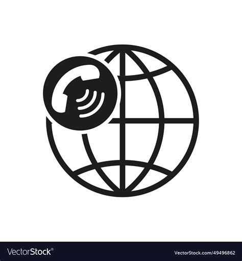International Calls Icon Ps Royalty Free Vector Image