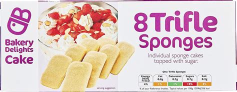Bakery Delights 8 Trifle Sponges Uk Grocery